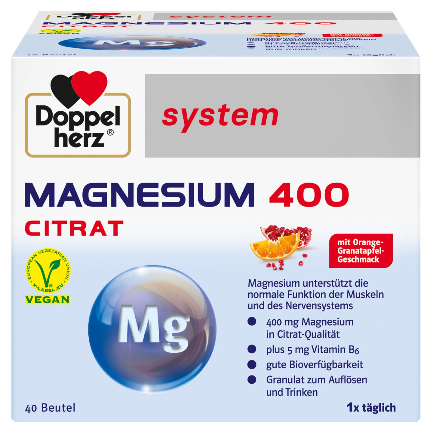 Doppelherz system Magnesium 400 Citrat – SCHÖNE JAHRE